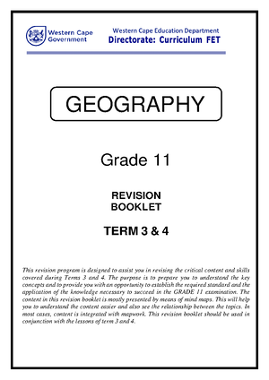 Geography GR 12 Exam Guidelines 2021 - GEOGRAPHY EXAMINATION GUIDELINES ...