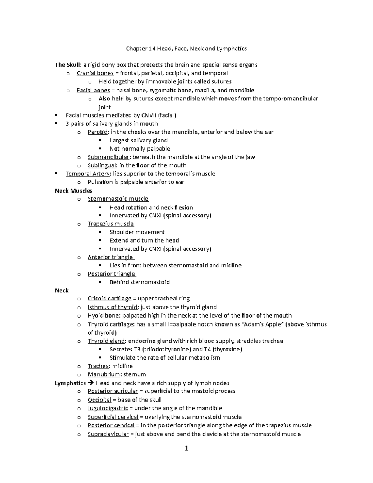 Chapter 14 Head, Face, Neck, and Lymphatics - Chapter 14 Head, Face ...