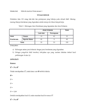 Perhitungan dengan Koefisien korelasi Tau – b Kendall - Matakuliah : TPL206 – Metode Analisis ...