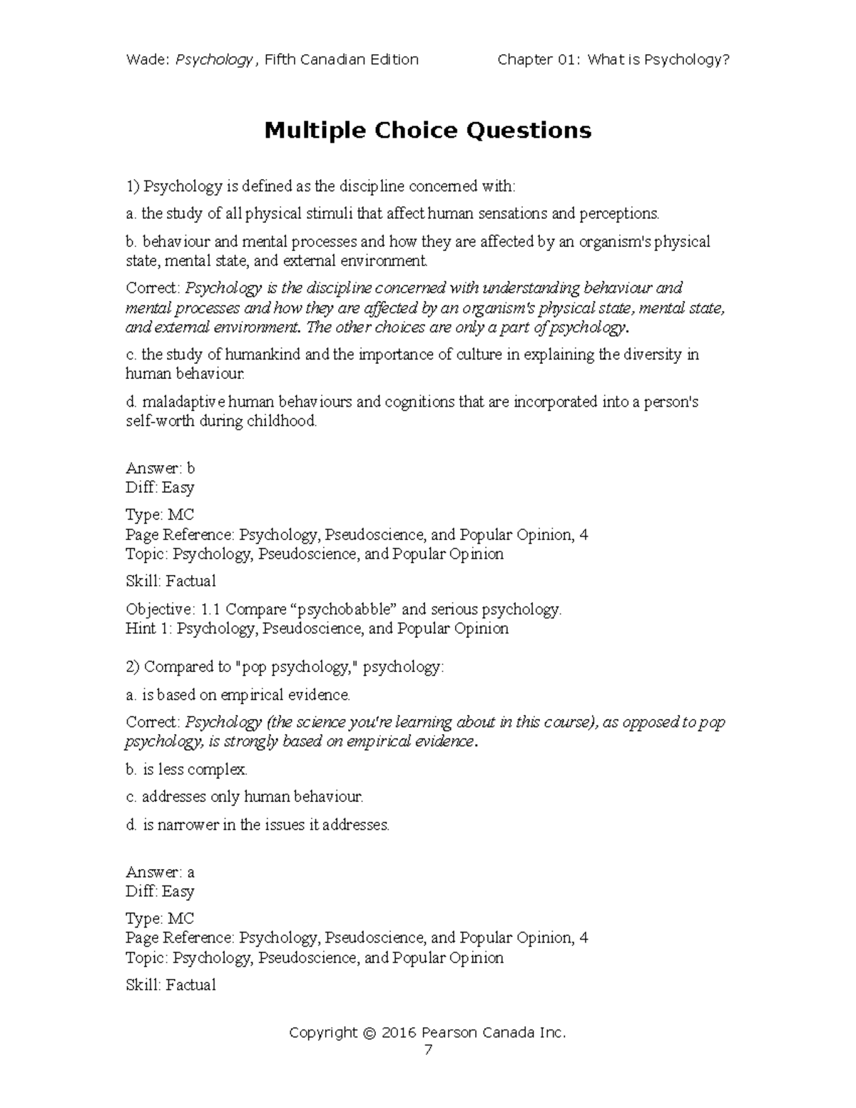 Chapter 01 Multiple Choice Questions CEE-TIF - PSYC 305A - UBC - Studocu