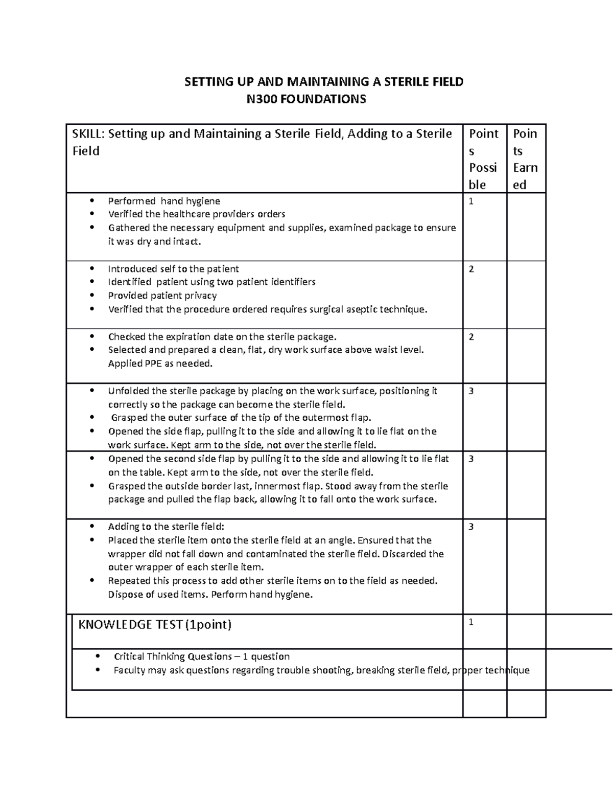 2023 maintaining a sterile field, adding items to the sterile field 2 ...