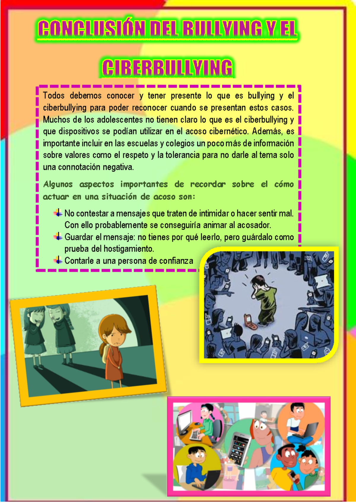 Conclusión DEL Bullying Y EL Ciberbullying - Todos debemos conocer y ...