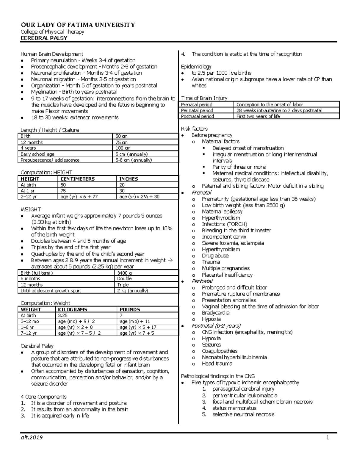Cerebral Palsy - Handout rev2016 - College of Physical Therapy CEREBRAL ...