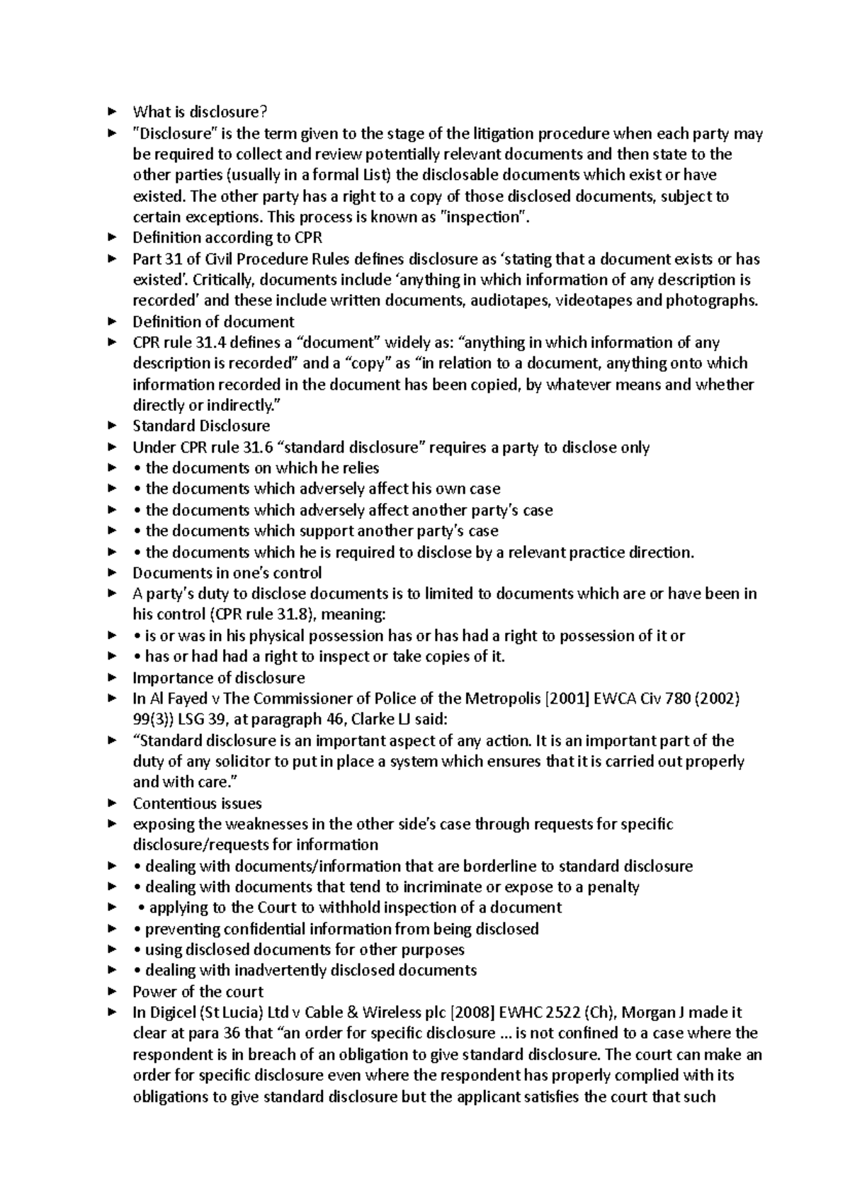 Lecture 8 - What is disclosure - } What is disclosure? } "Disclosure ...