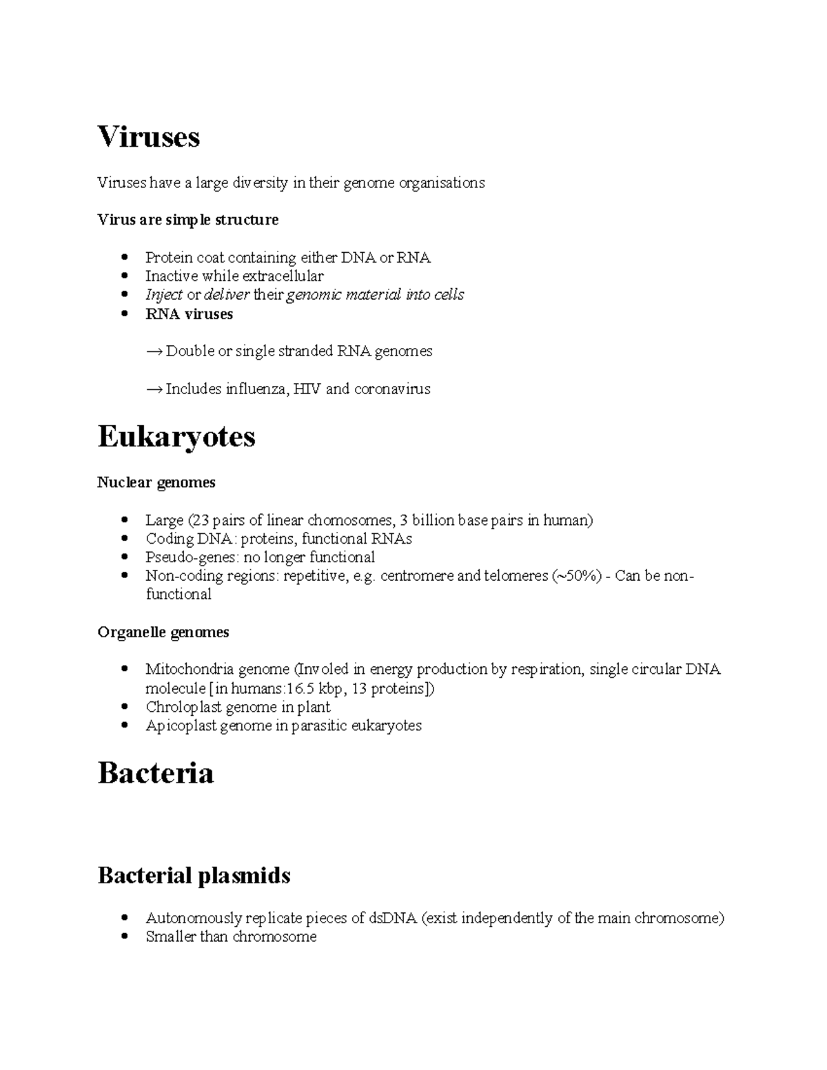 Viruses - Lecture notes 3 - Viruses Viruses have a large diversity in ...