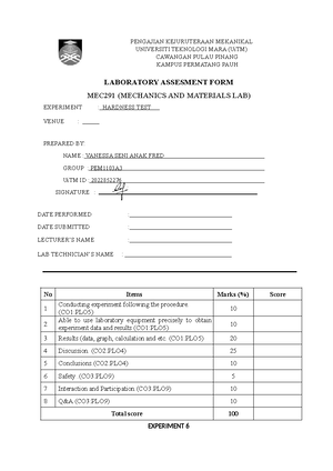 Experiment 7 - lab report dependent motion of several particles - EXPERIMENT 7 DEPENDENT MOTION ...
