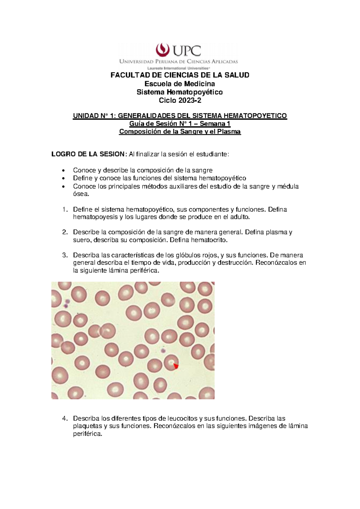 GUIA Semana 1 Sesion No 1 - FACULTAD DE CIENCIAS DE LA SALUD Escuela de ...