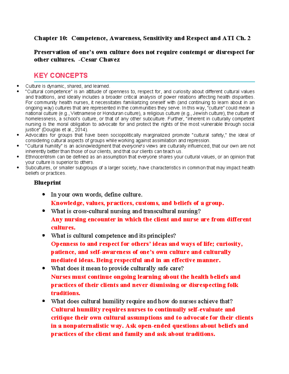 W2 Chapter 10 Blueprint - Chapter 10: Competence, Awareness ...