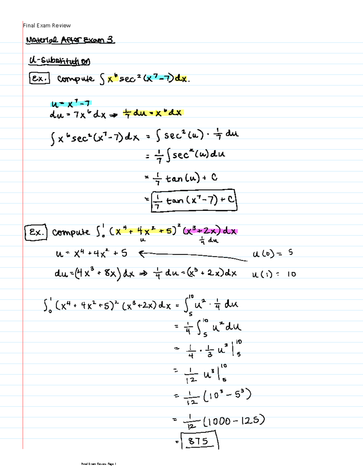 Final Exam Review - MATH 220 - Studocu
