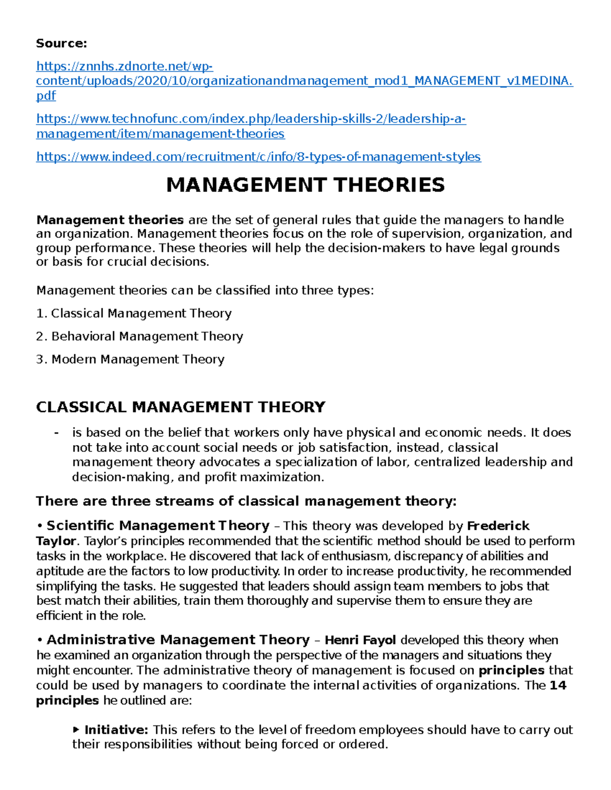 Mgmt-Theories-Styles - Source: znnhs.zdnorte/wp- - Studocu