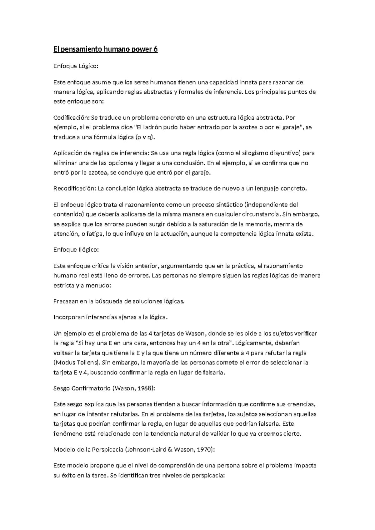 Procesos 2 power 6, 7 y 8 - El pensamiento humano power 6 Enfoque ...