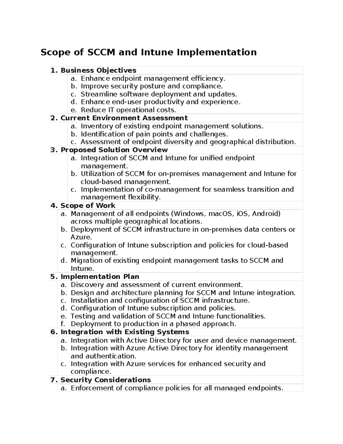 Intune Scope RAW - Scope of SCCM and Intune Implementation Business ...