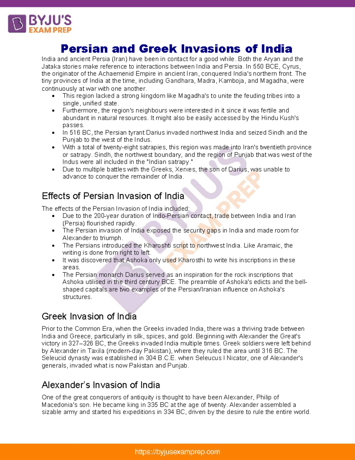 Persian and greek invasions of india upsc notes 60 - Persian and Greek ...