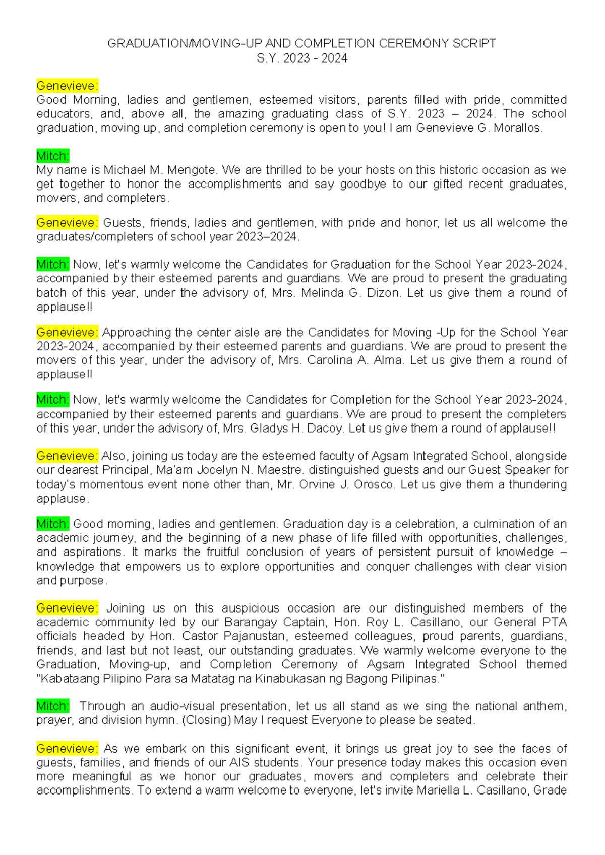 Graduation 2024 - editable - GRADUATION/MOVING-UP AND COMPLETION ...