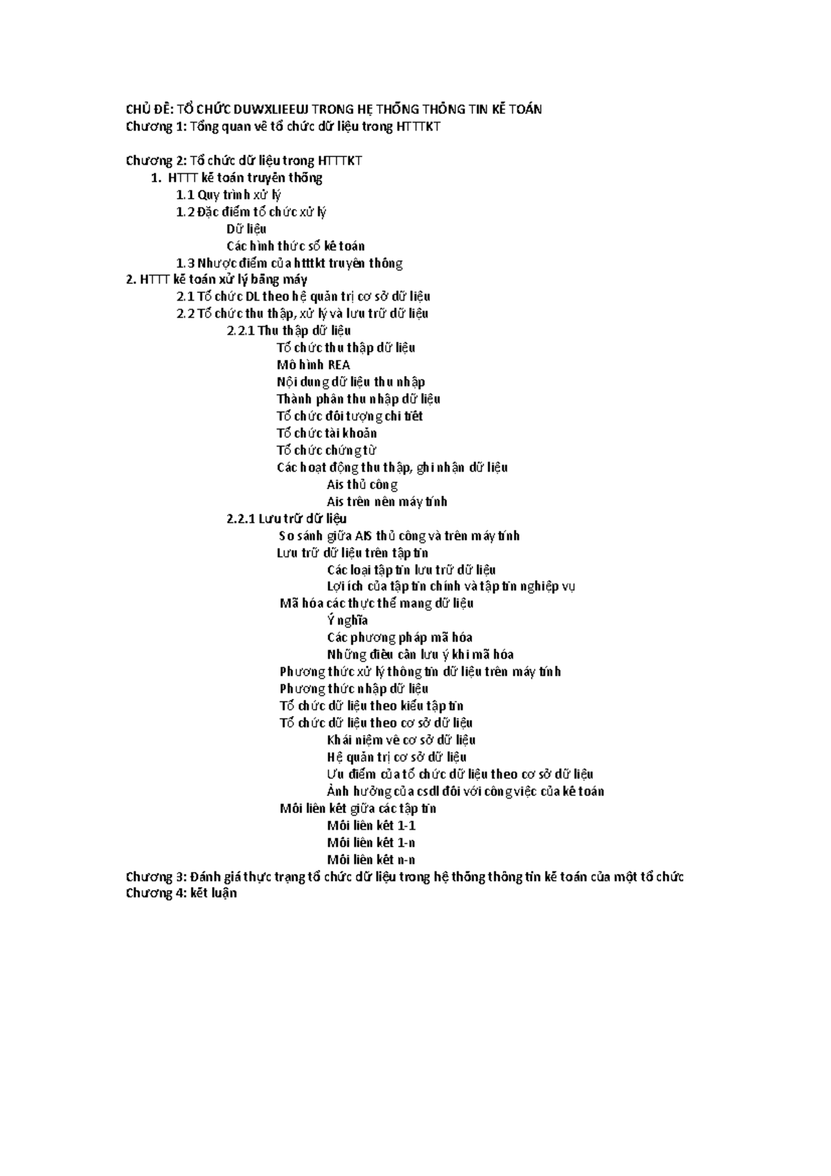 HTTT-kế-toán - HTTT Ke toan - CH Ủ ĐỀỀ: T Ổ CH ỨC DUWXLIEEUJ TRONG H ...