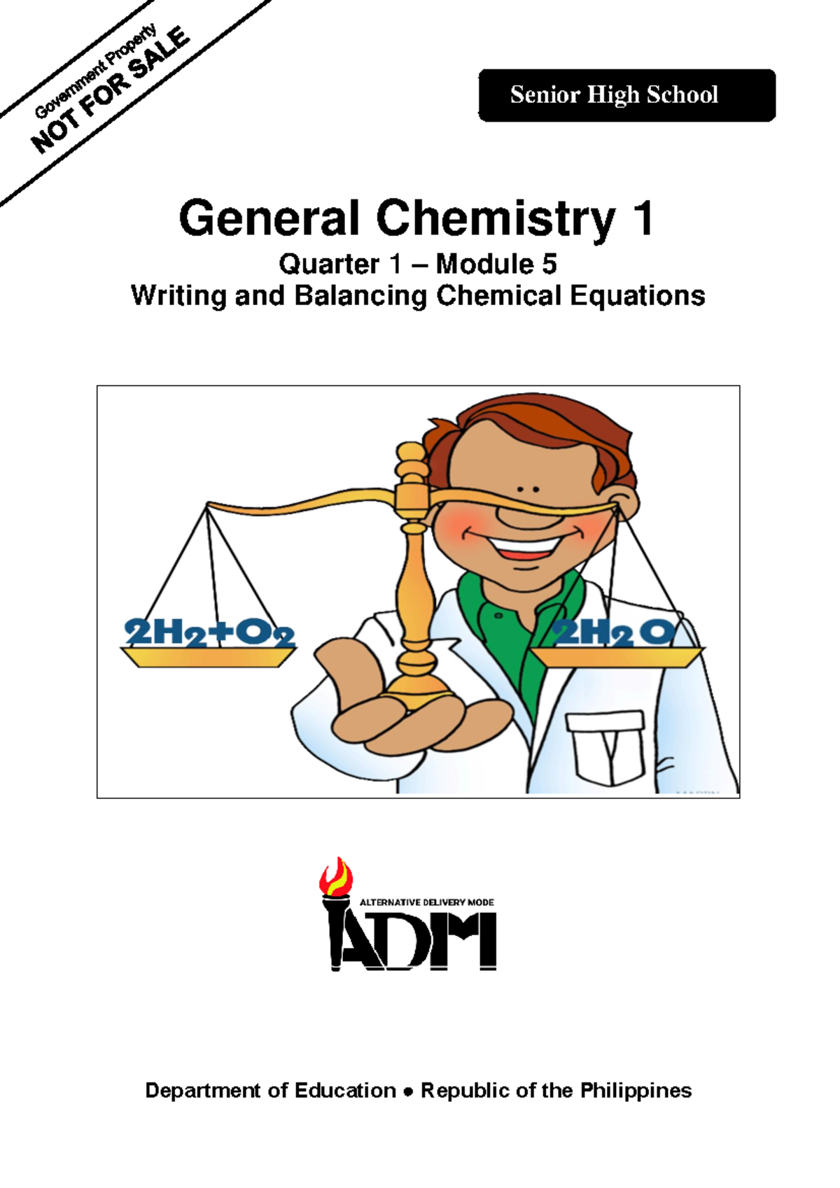 Gen-Chem1 Q1 Balancing - General Chemistry 1 Quarter 1 – Module 5 ...