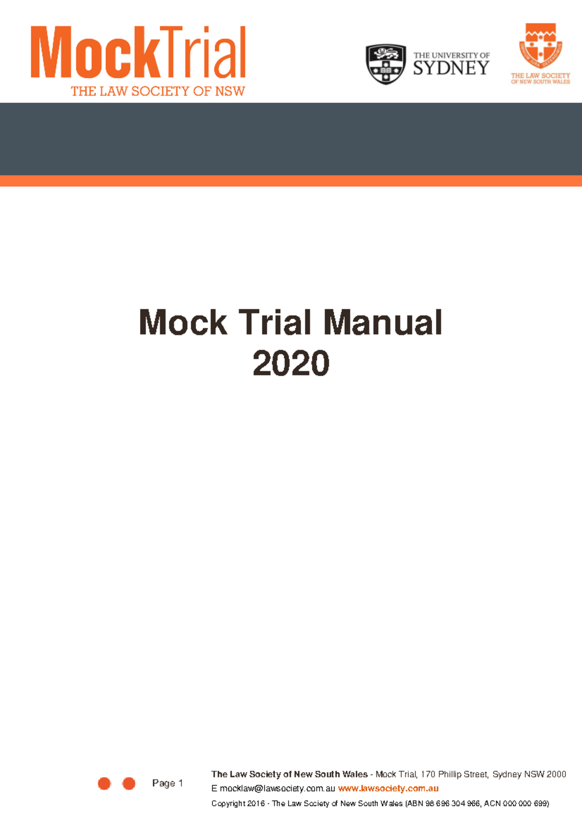 Mock Trial Manual 2020 - civil procedure - Studocu