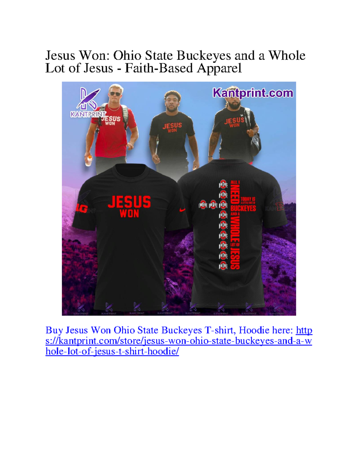 Jesus Won Ohio State Buckeyes and a Whole Lot of Jesus - Faith-Based ...
