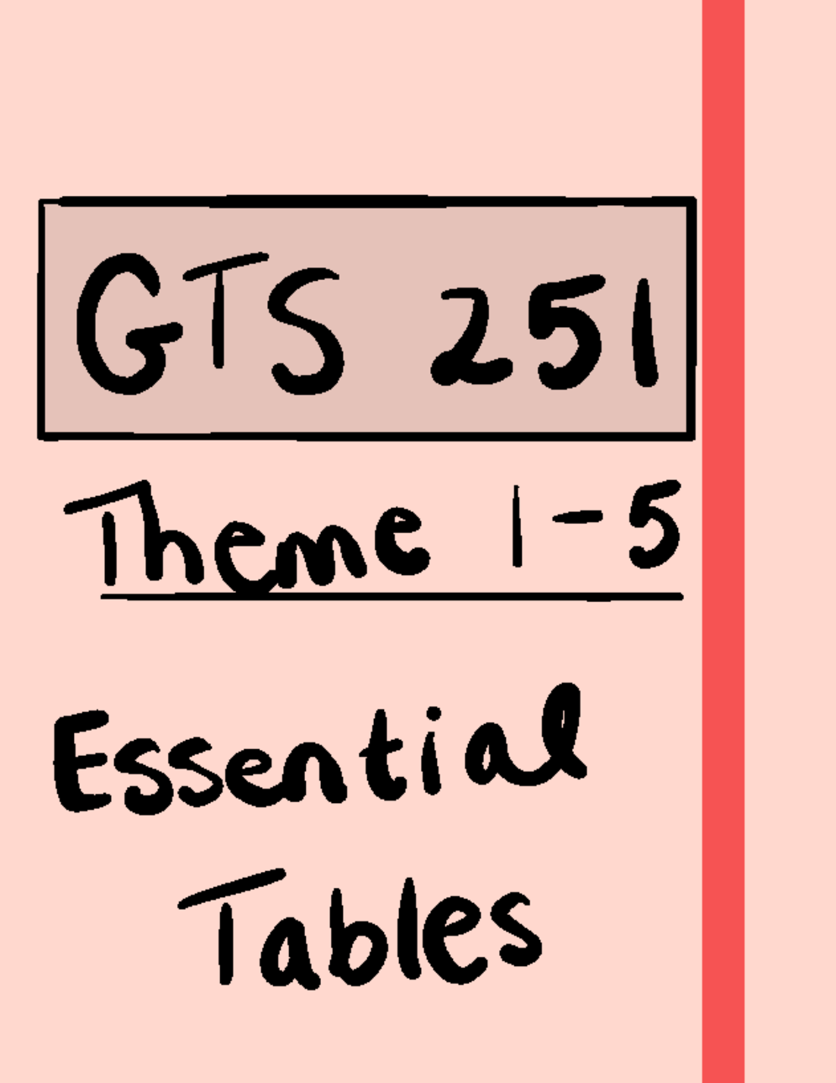 GTS Theme 1-5 - Essential tables - GTS 251 - Gt theme Essential Tables ...