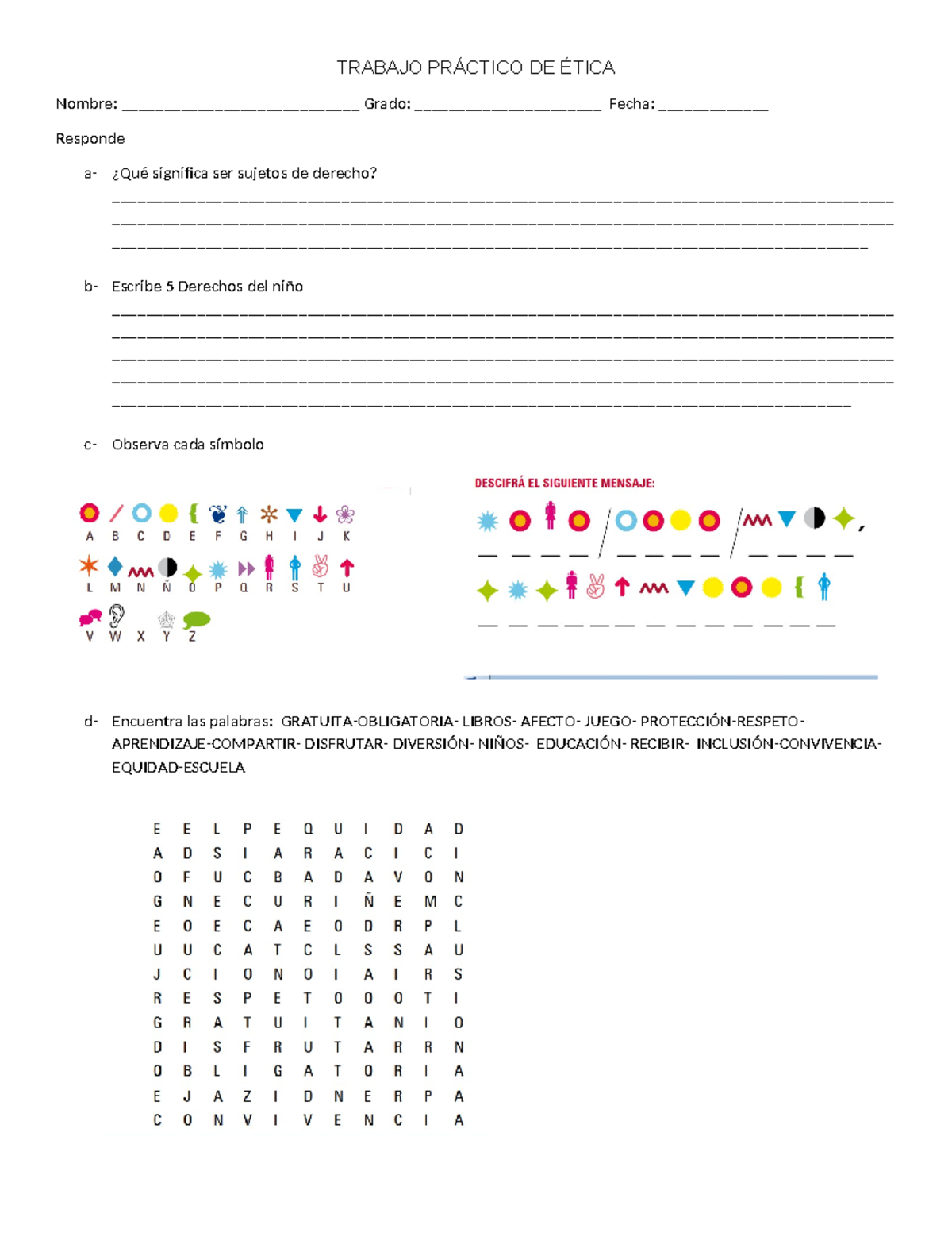Etica 5to - buscando material que me facilite la práctica diaria en las ...