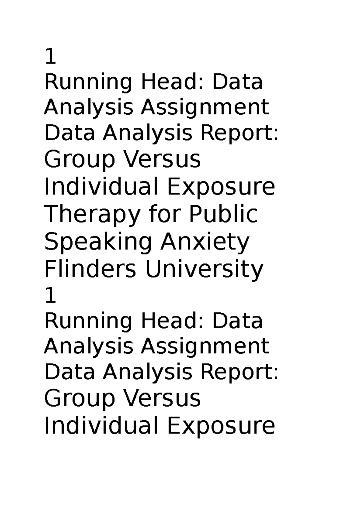 17 Nonparametric Tests 1 Running Head Data Analysis Assignment