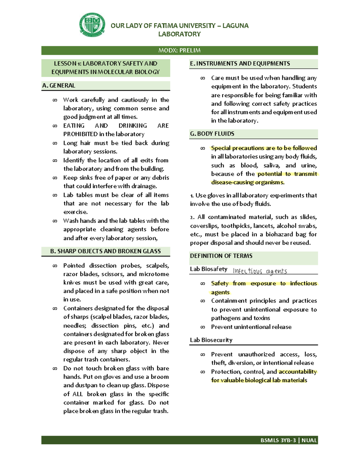 MODX LAB Prelim TO Finals - OUR LADY OF FATIMA UNIVERSITY – LAGUNA ...
