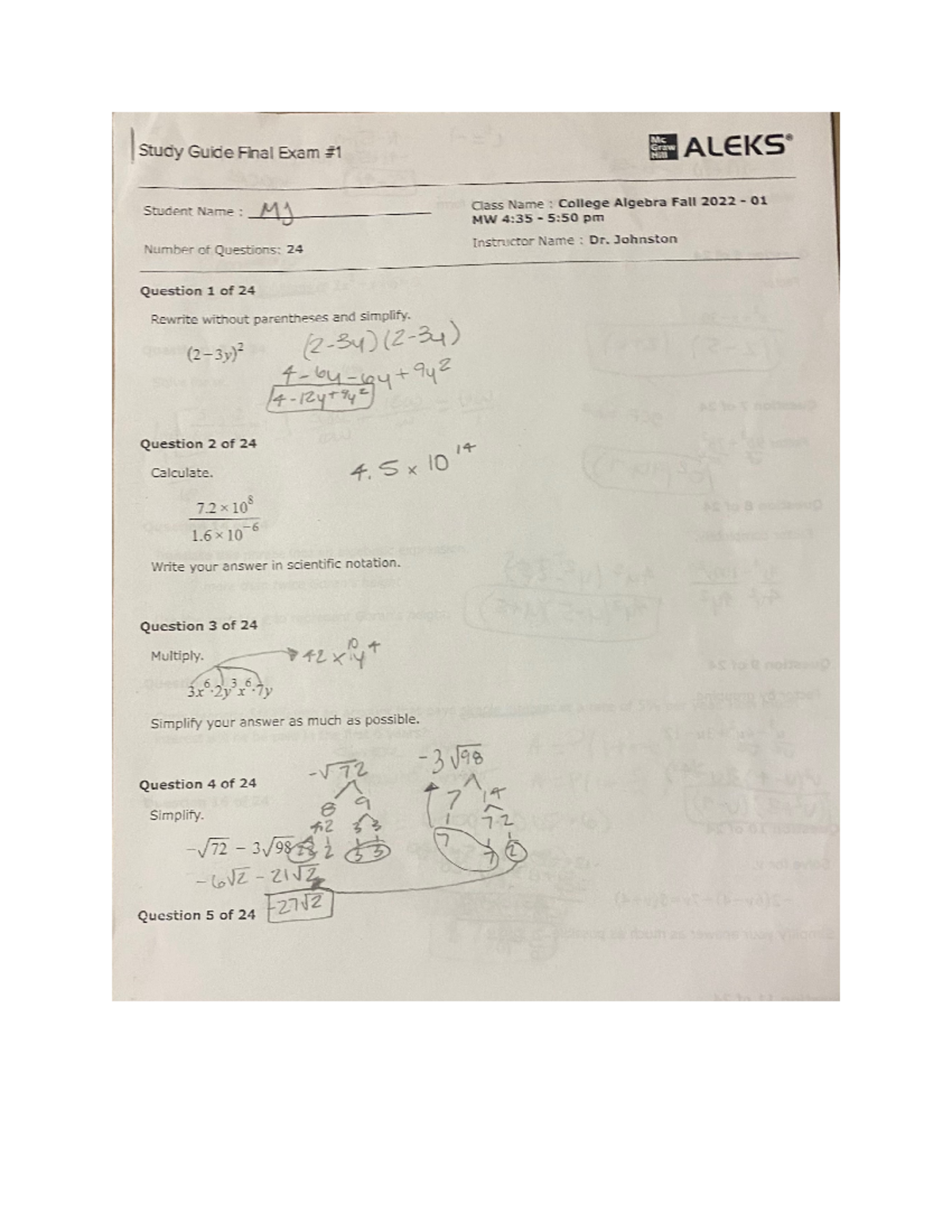 Exam 1 study guide - MAT 1311 - Studocu