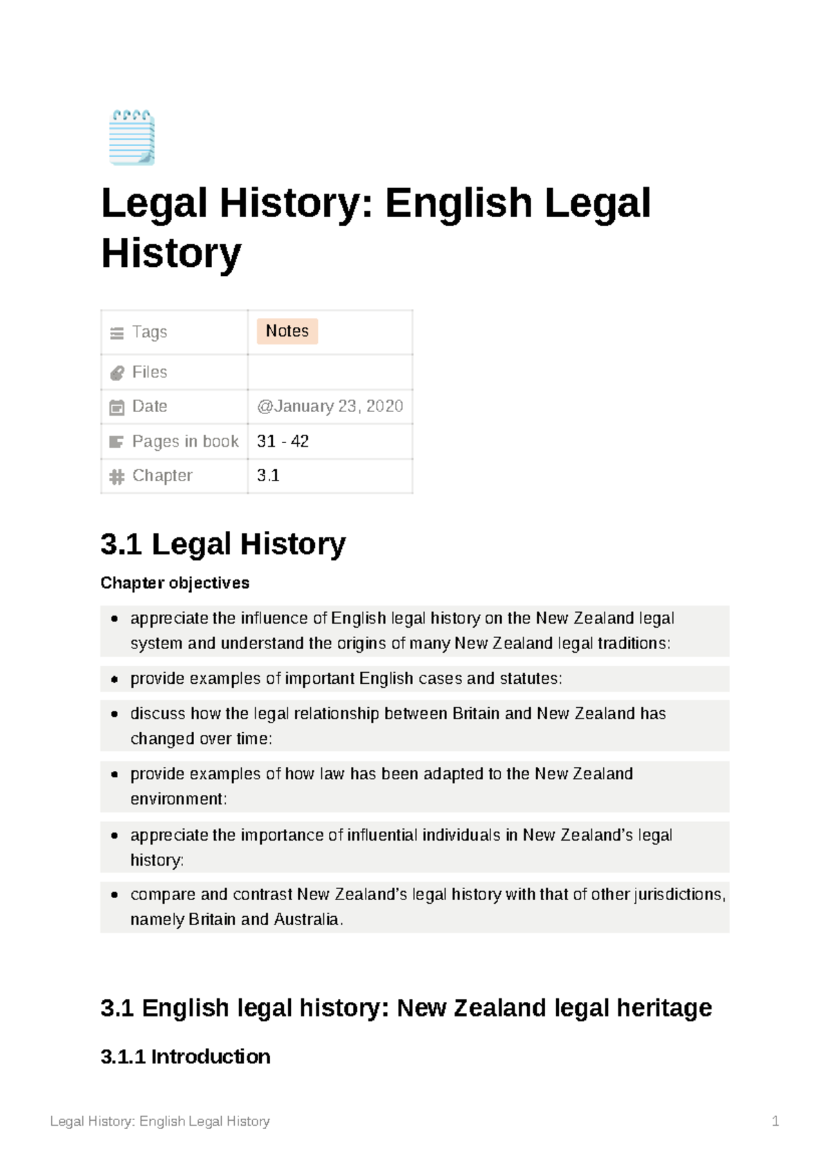 Legal History English Legal History - 🗒 Legal History: English Legal ...