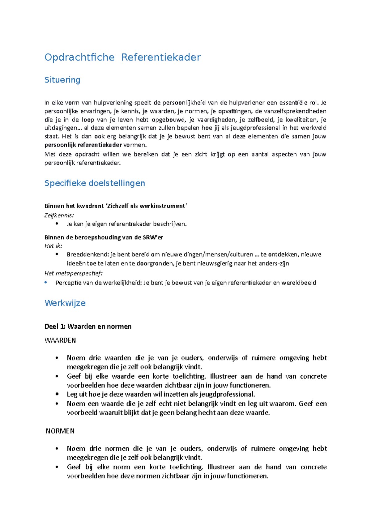 Opdracht Referentiekader Bram Liekens - Opdrachtfiche Referentiekader ...