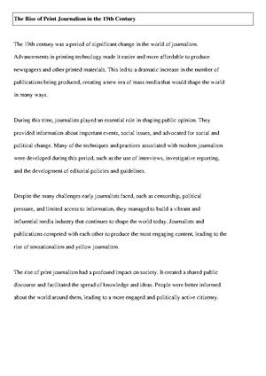 History Of Journalsim Overview - History of Journalism: Early Forms of ...