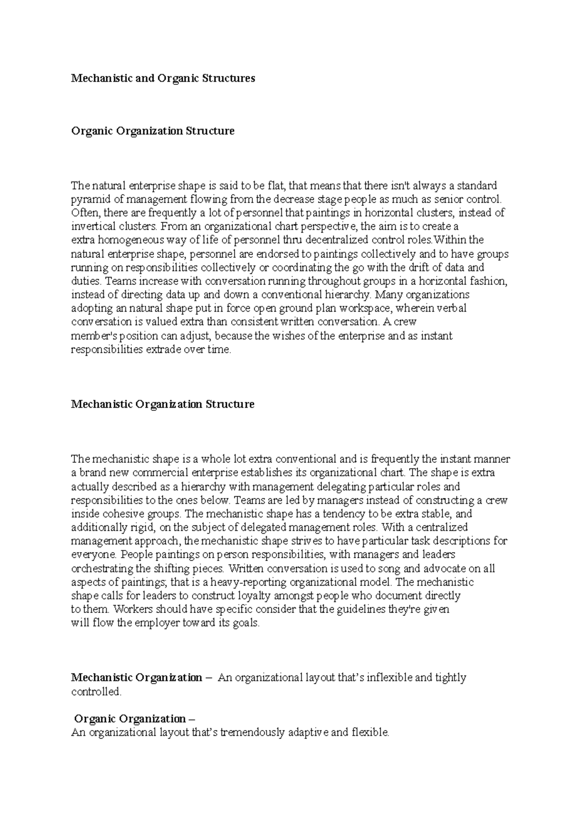Mechanistic and Organic Structures - Mechanistic and Organic Structures ...