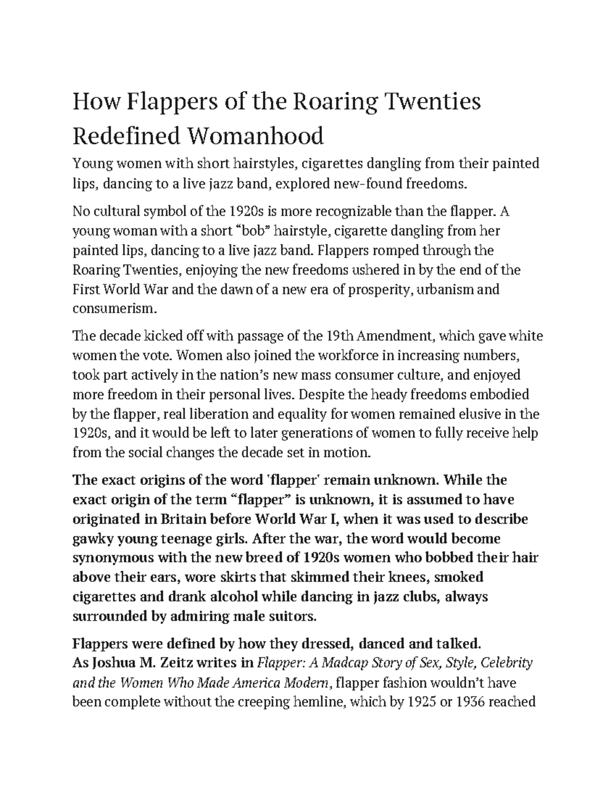 Flapper Era Pt - Notes - How Flappers of the Roaring Twenties Redefined ...