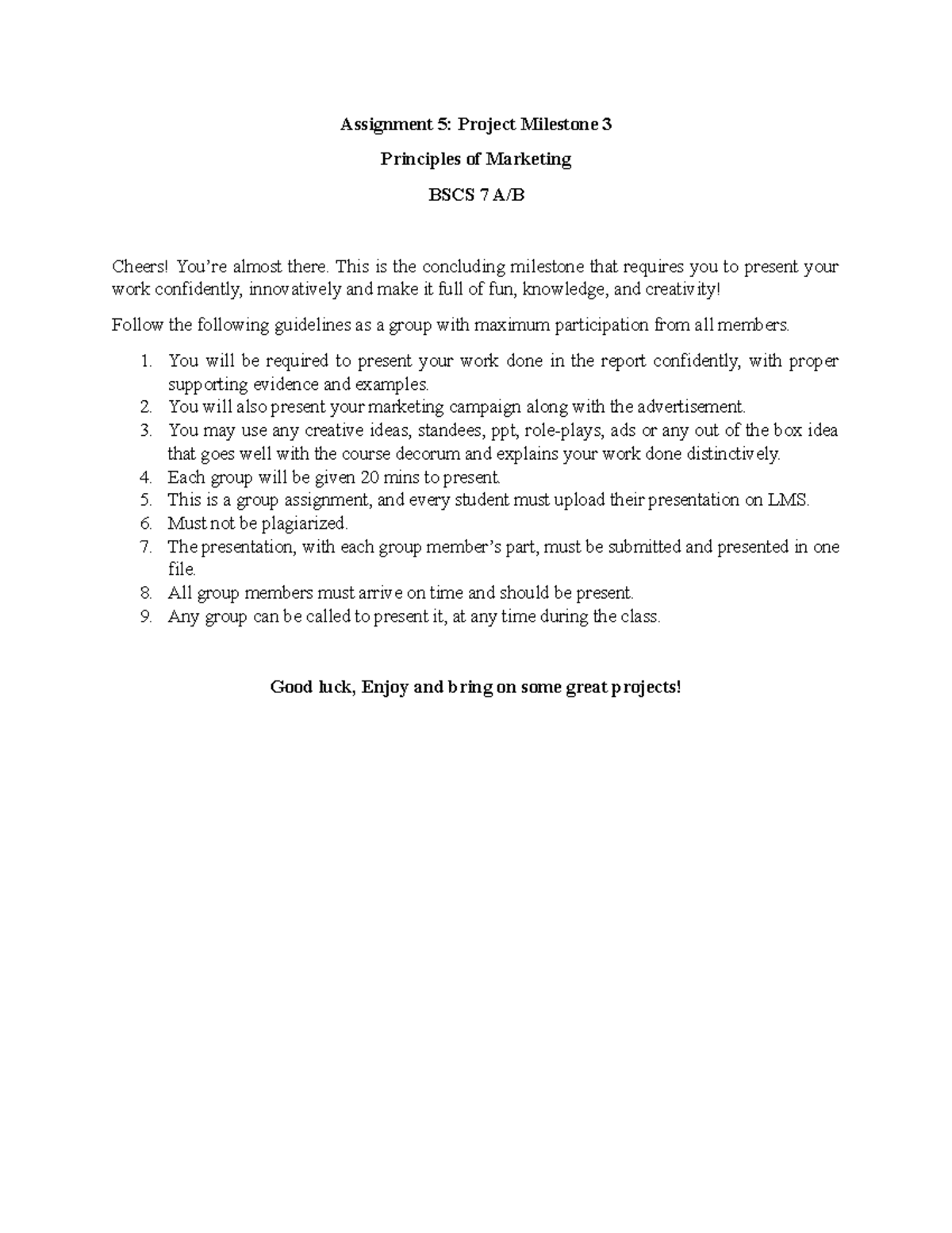 Assignment-5-Project-Presentations-15122023-062317 pm - Assignment 5: Project Milestone 3 ...