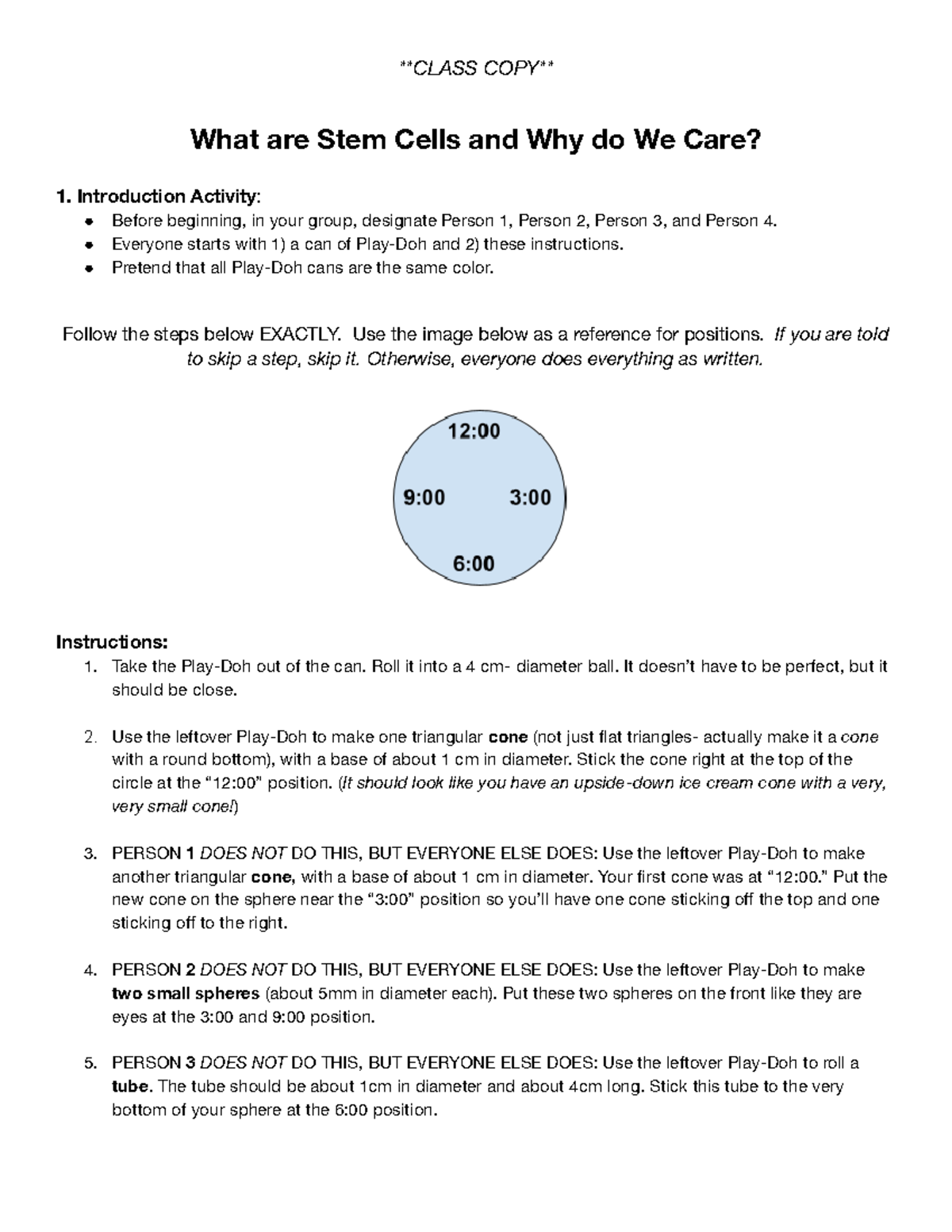 Stem Cell Activity 2021 - CLASS COPY What are Stem Cells and Why do We ...