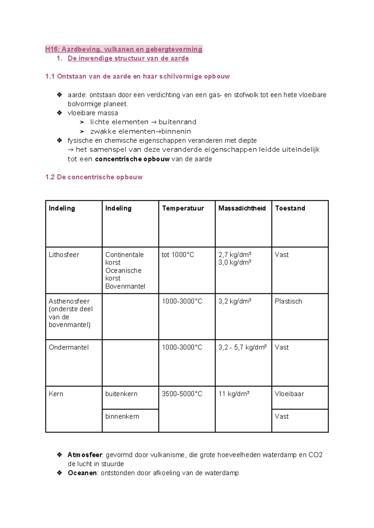 Aardrijkskunde - Dit gaat over aardbeving, vulkanisme en ...