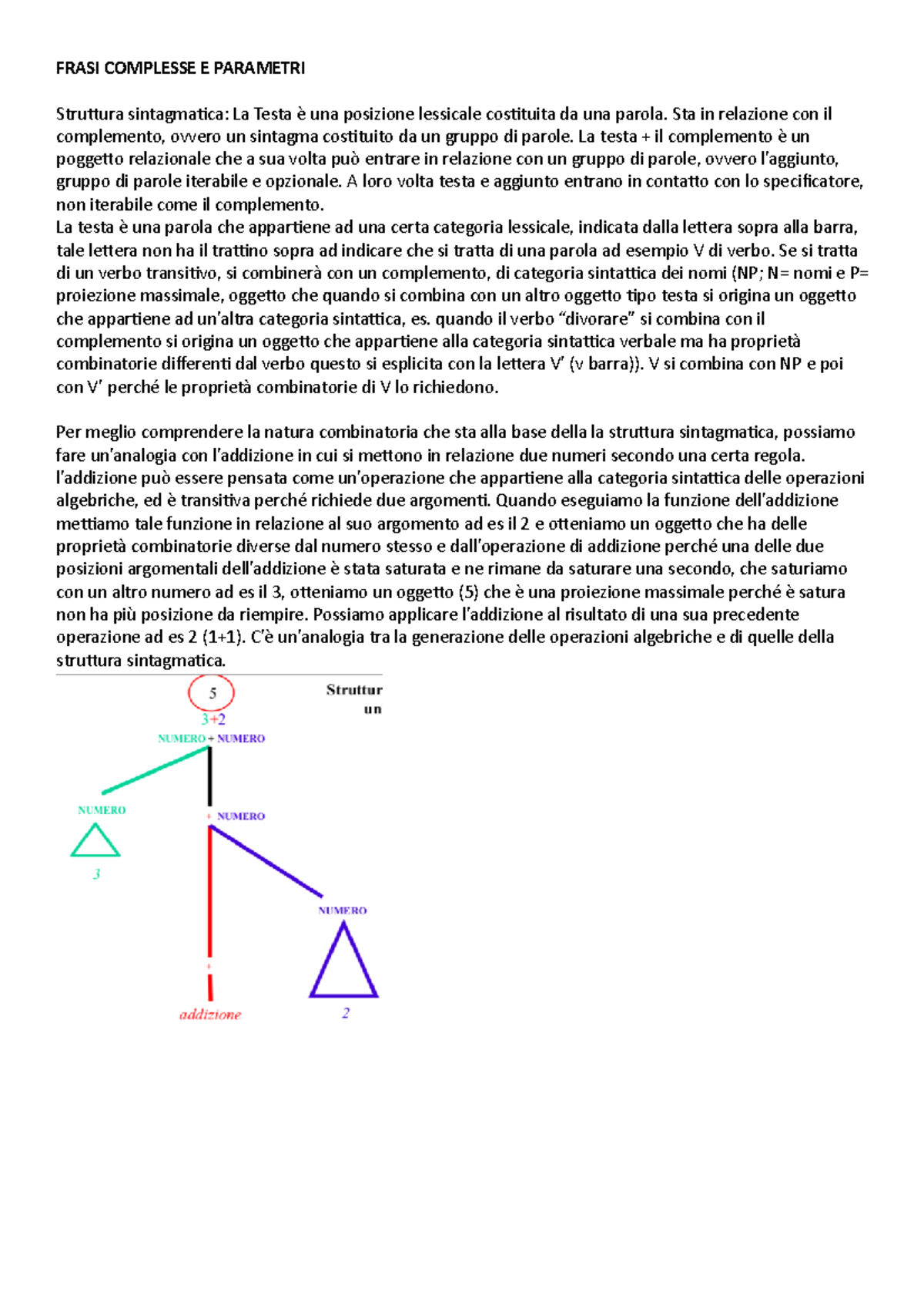 Frasi Complesse E Parametri - FRASI COMPLESSE E PARAMETRI Strutura ...
