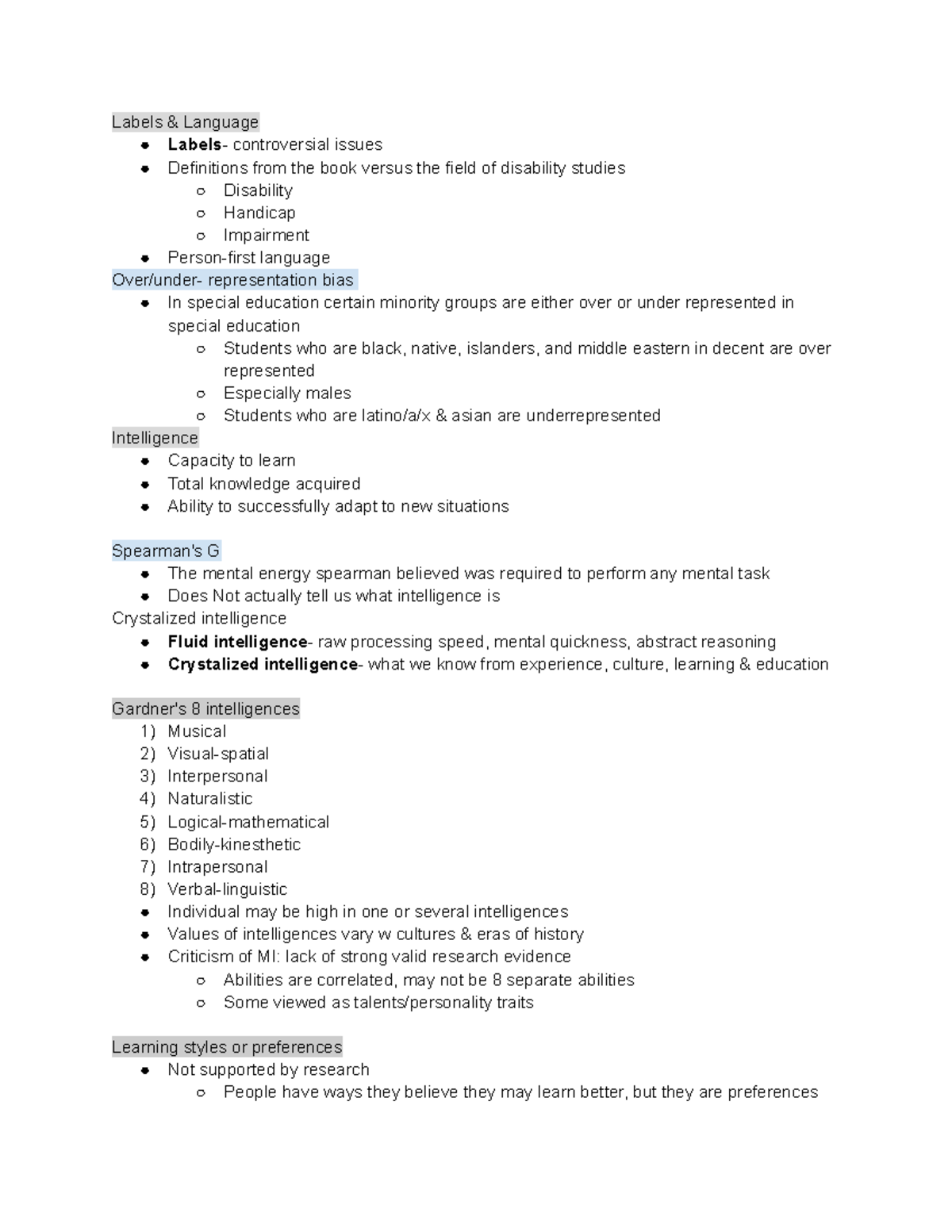 Chapter 4 Notes - Cassie - Labels & Language Labels - controversial ...