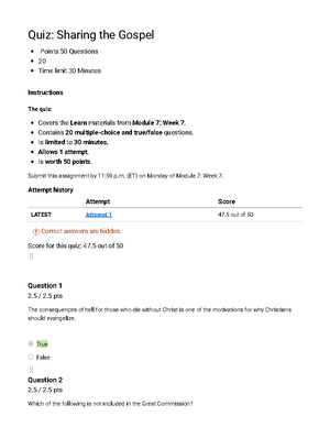 Quiz New Testament History BIBL 104 - Quiz: New Testament History ...