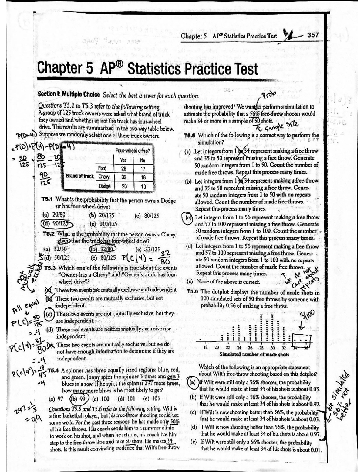 Probability+Test+Review+Guide+Key - Chapter 5 Statistics Practice Test ...
