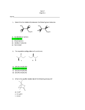 Organic Chemistry Study Guide - Studocu