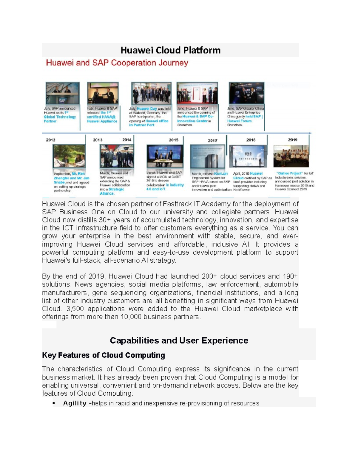 Huawei Cloud Platform - Lecture notes 1-2 - Huawei Cloud Platform ...