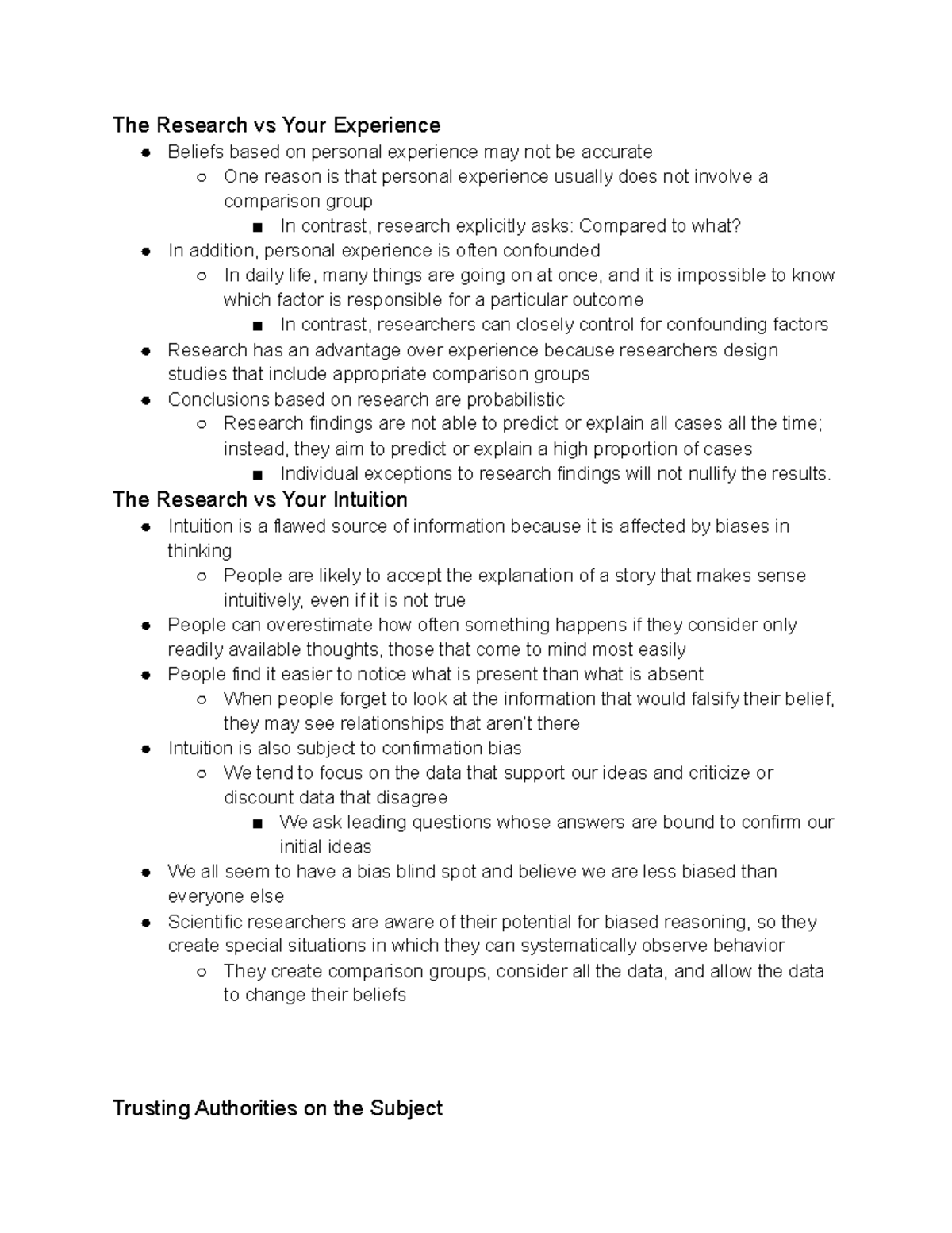 Experimental Methods Chapter 2 Summary - The Research vs Your ...