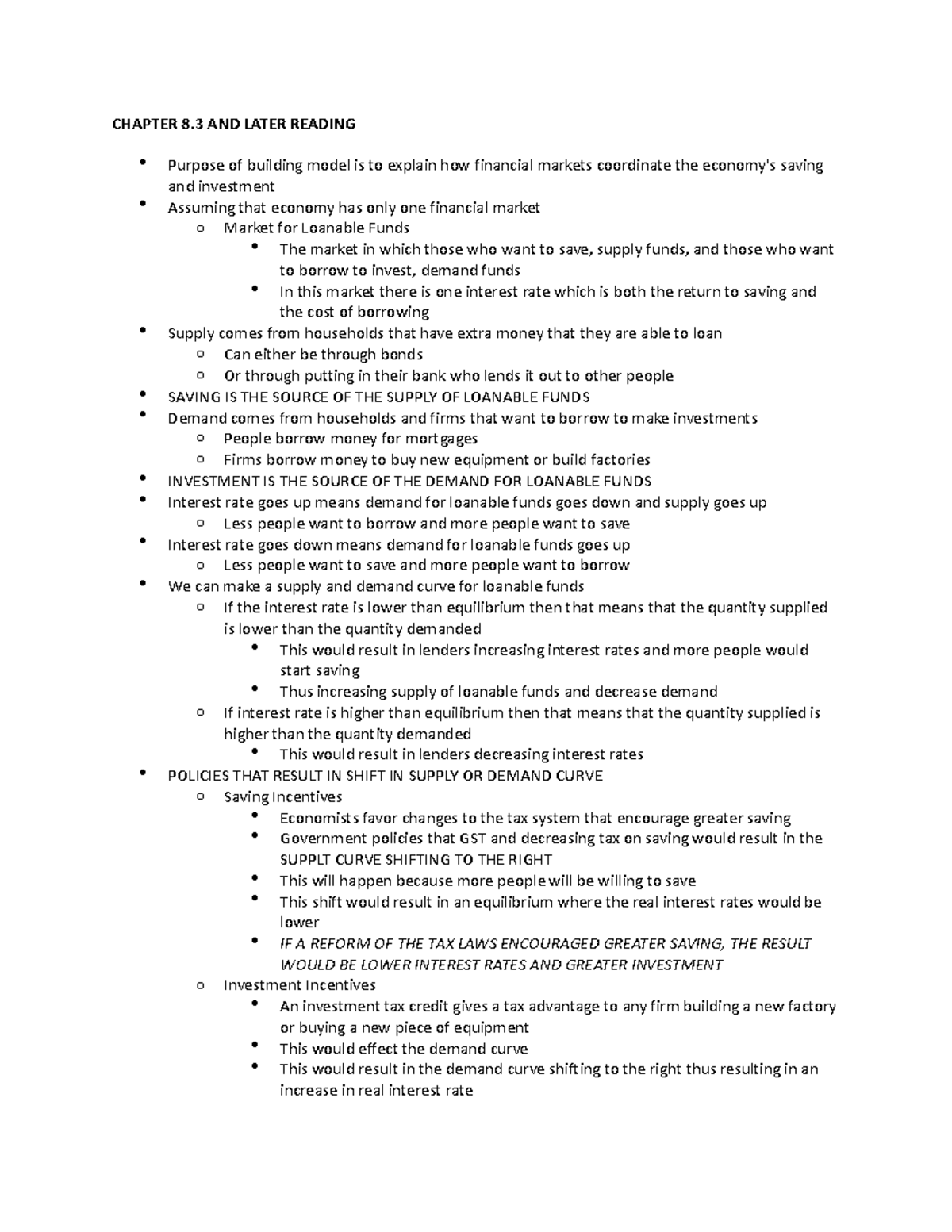 Chapter 8.3 and Later Reading - CHAPTER 8 AND LATER READING Purpose of ...