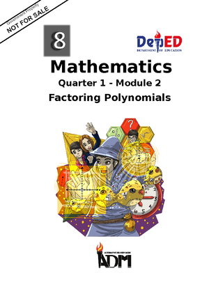 Math 9 Q1 Mod1 Solving Equations Transformable into Quadratic Equations Version 5 - NOT ...
