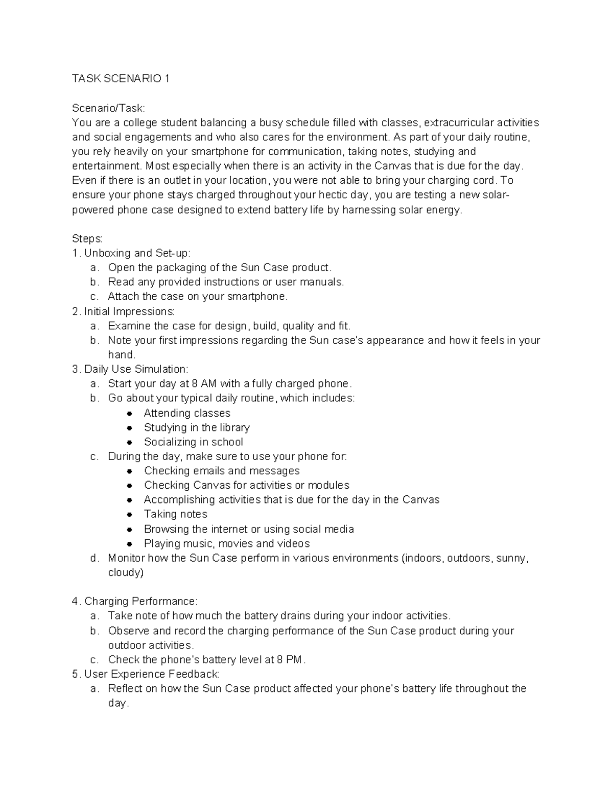 TASK- Scenario-1 - Tech - TASK SCENARIO 1 Scenario/Task: You are a ...