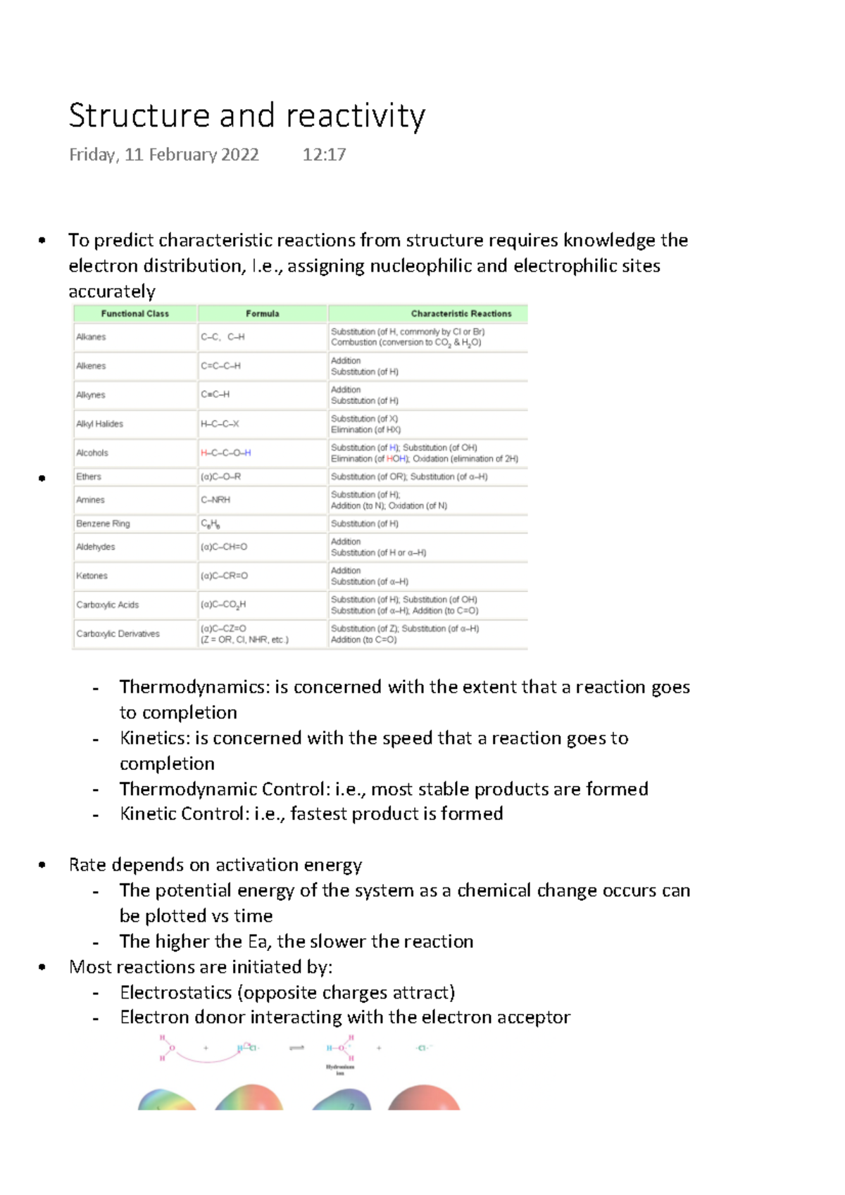 Structure and reactivity - To predict characteristic reactions from ...