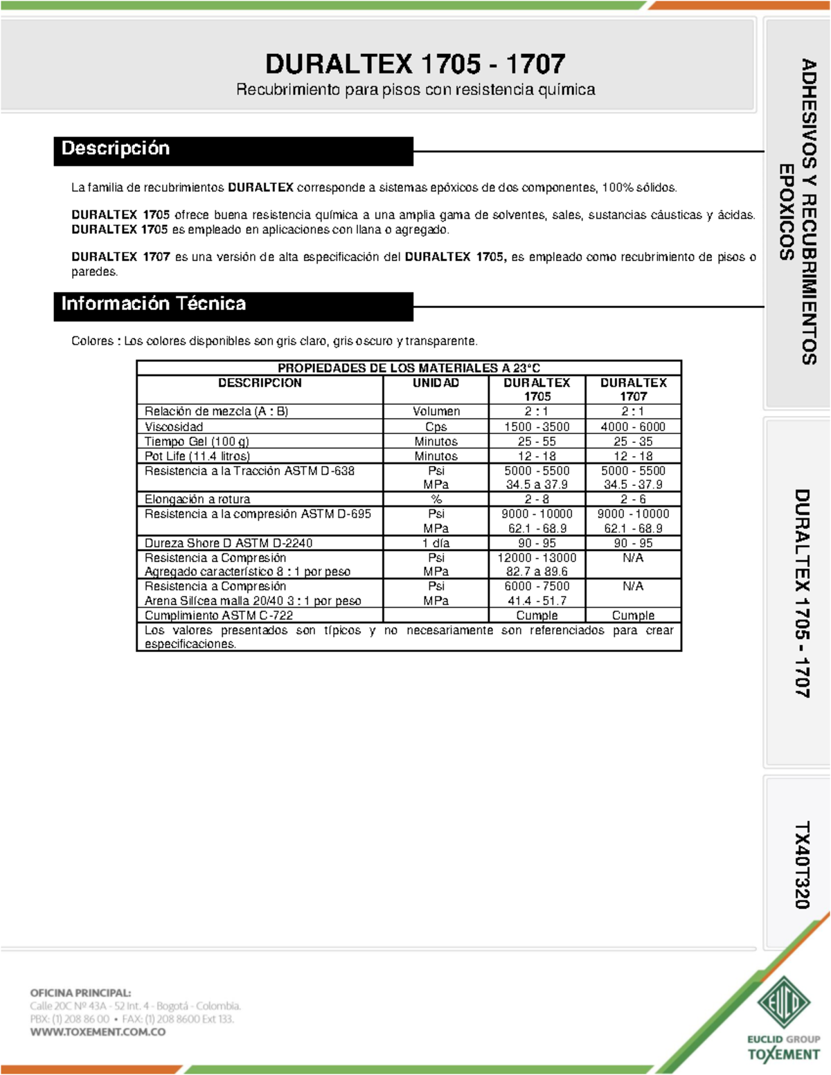 Duraltex 1705 - 1707 - DURALTEX 1705 - 1707 Recubrimiento para pisos ...