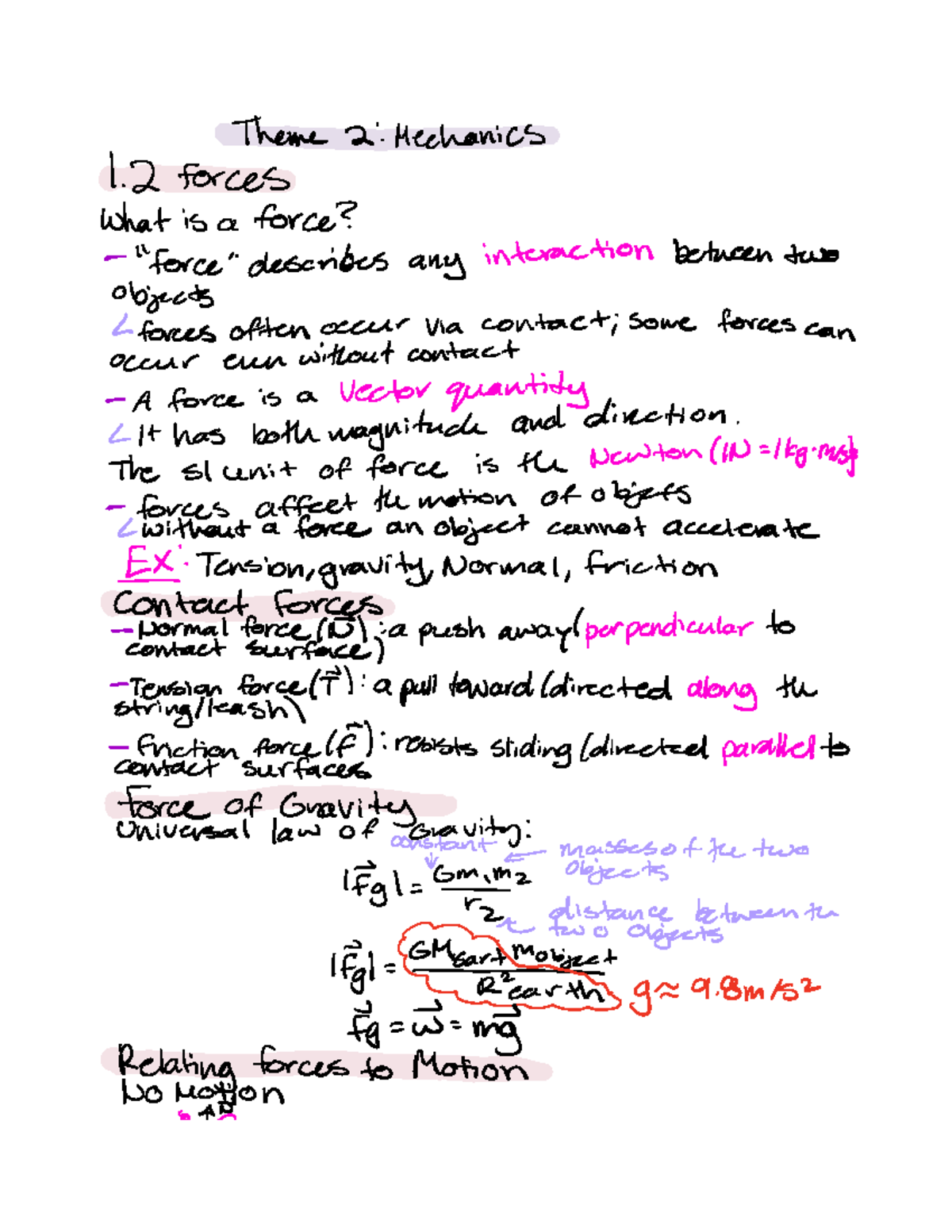 Physics M2T2 mechanics - PHYSICS 1A03 - Studocu