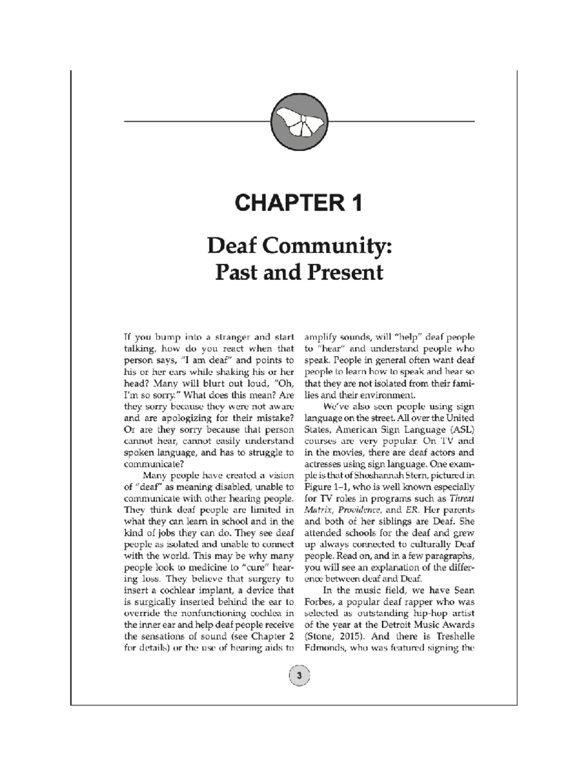 Deaf Culture Chapter 1 - CHAPTER 1 Deaf Community: Past and Present If ...
