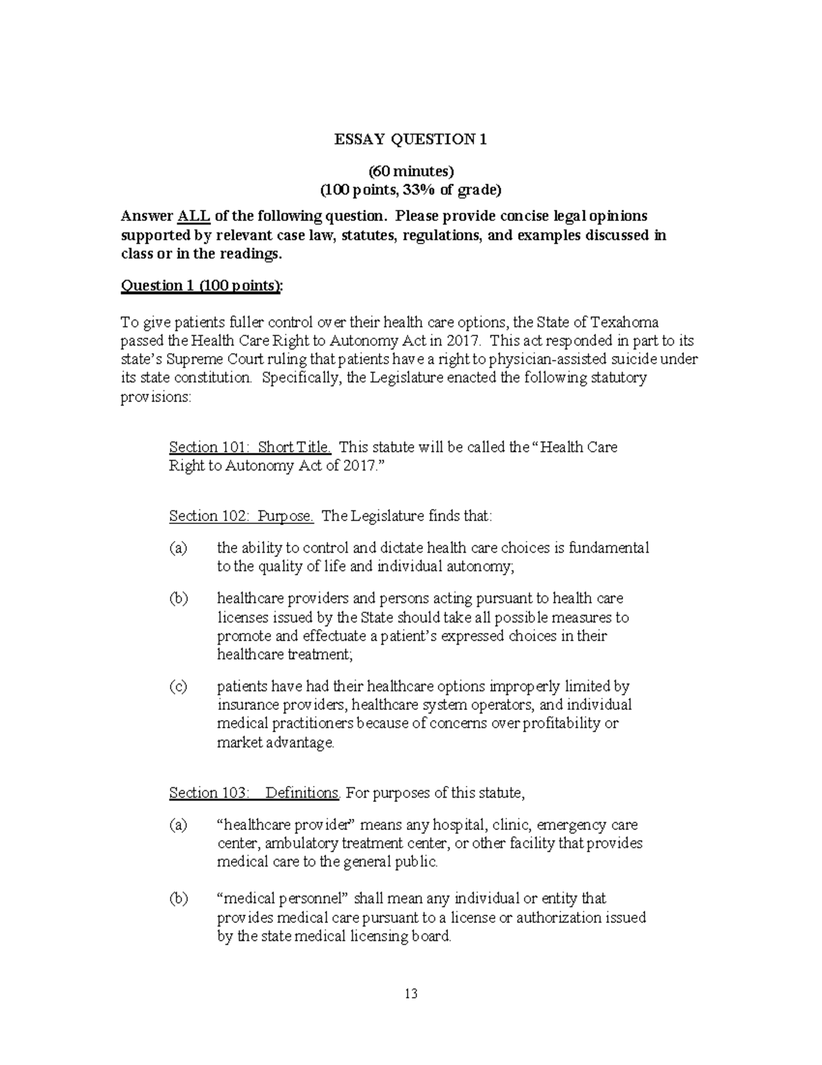 Microsoft Word - Final Exam Stat Interp 2018 - ESSAY QUESTION 1 (60 ...